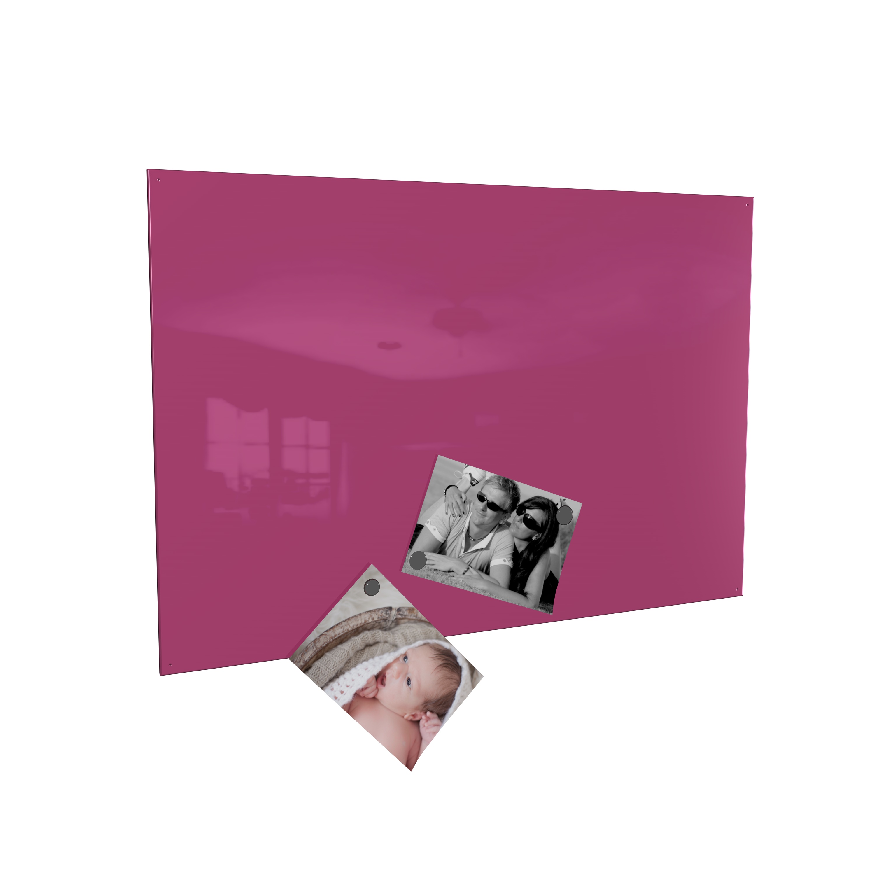 Magnetwand Magnettafel Memoboard inkl. 4 Magnete - RAL 4010 telemagenta ...